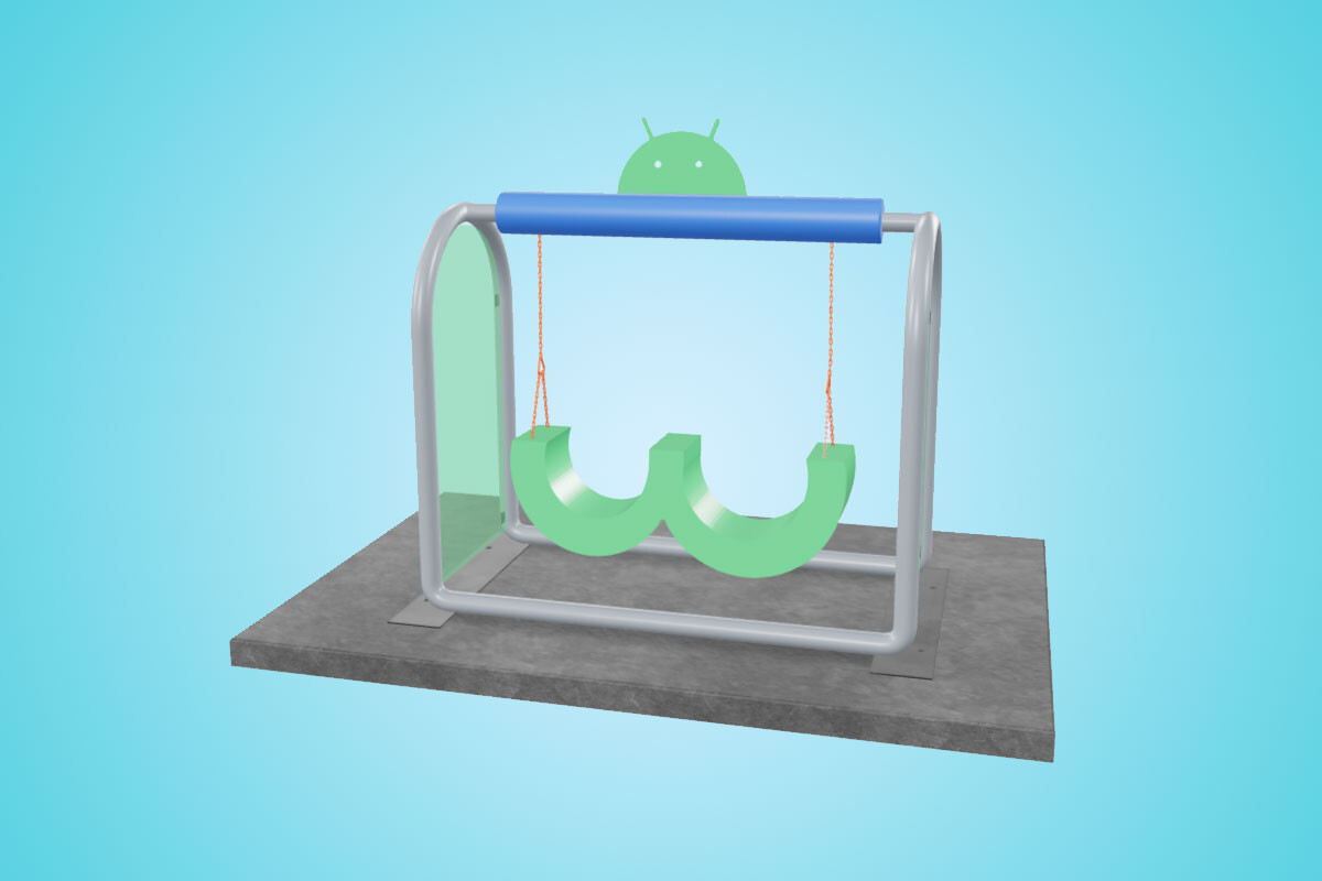 Google se columpia con la estatua de Android 13