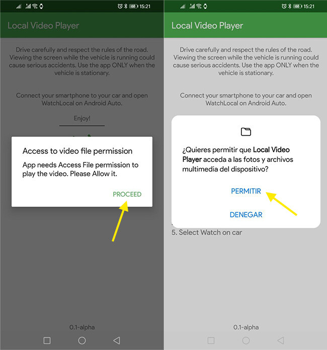 Cómo ver vídeos del móvil en Android Auto con Local Video Player