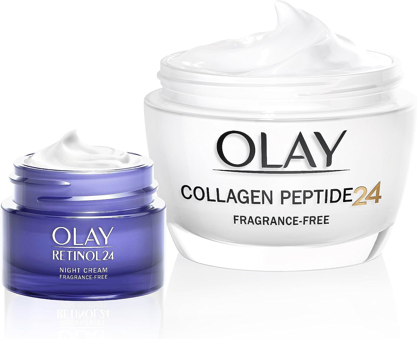 El set de cremas de día y de noche (de Olay) para una piel radiante al ...