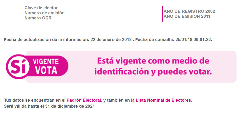 ¿Cómo comprobar si podrás votar con tu actual credencial del IFE/INE en ...