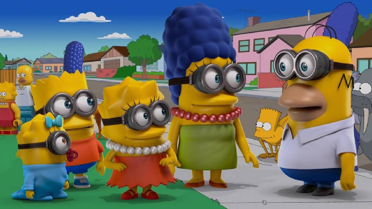 El crossover entre minions y Los Simpson que puedes ver en Star Plus