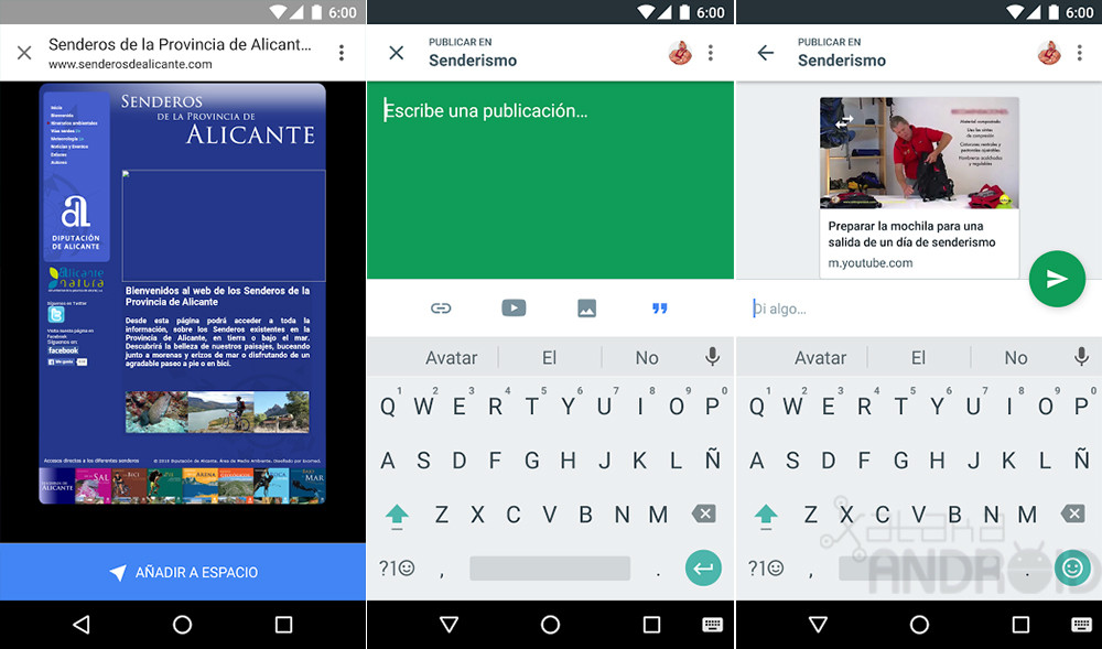 Google Spaces para Android, toda la información