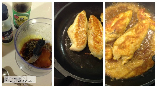 Pechuga de pollo glaseadas con salsa teriyaki y piña. Receta de cocina ...