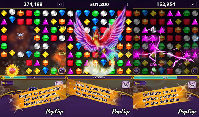 Bejeweled Blitz ya disponible para Android