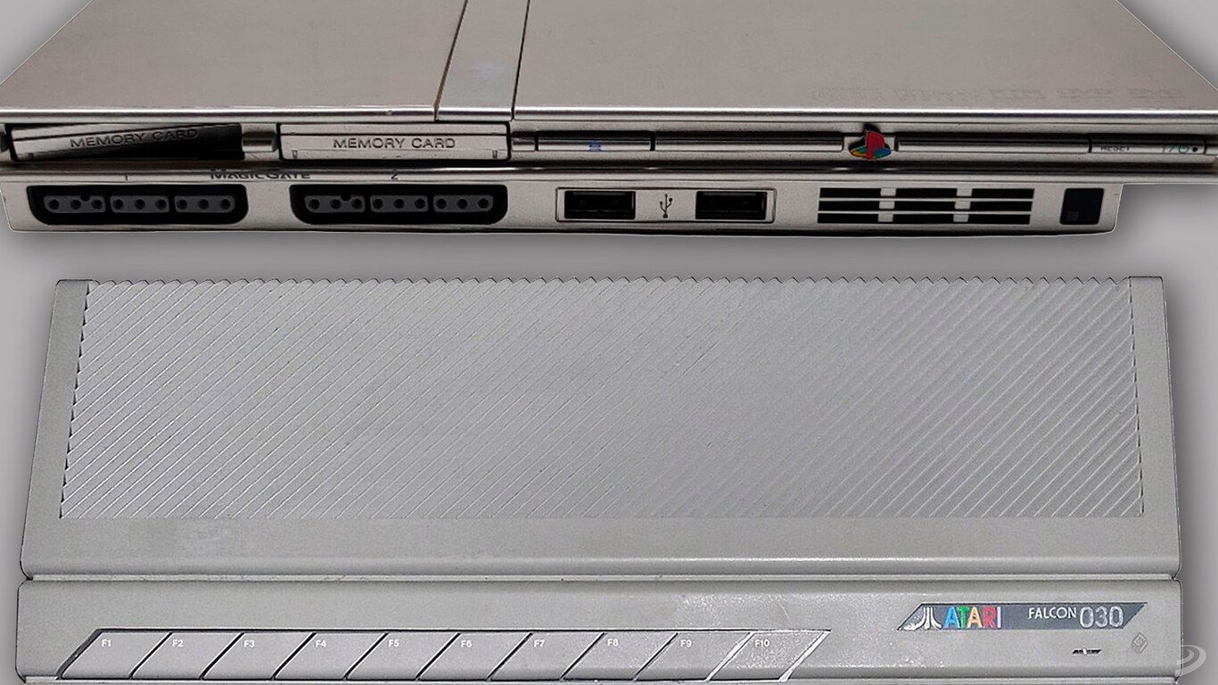 Parece una PS2 pero se presentó 8 años antes que la consola de Sony ...