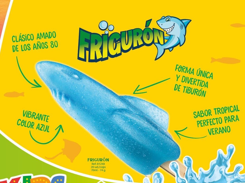 Frigo anuncia la vuelta de su Frigurón, el helado azul con forma de ...