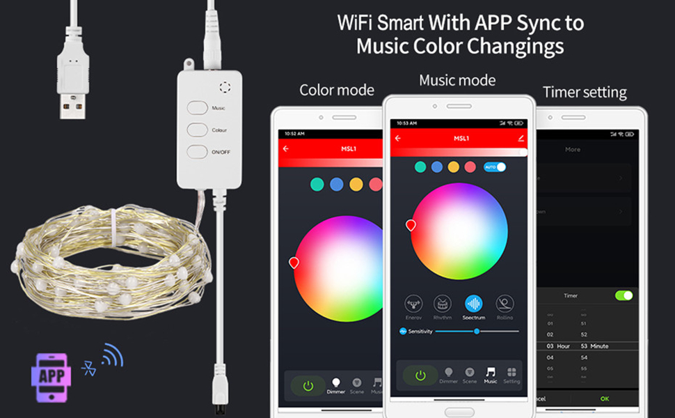 Luces LED de 20 metros con Bluetooth y control por voz en tan solo 234 pesos aprovechando el ...