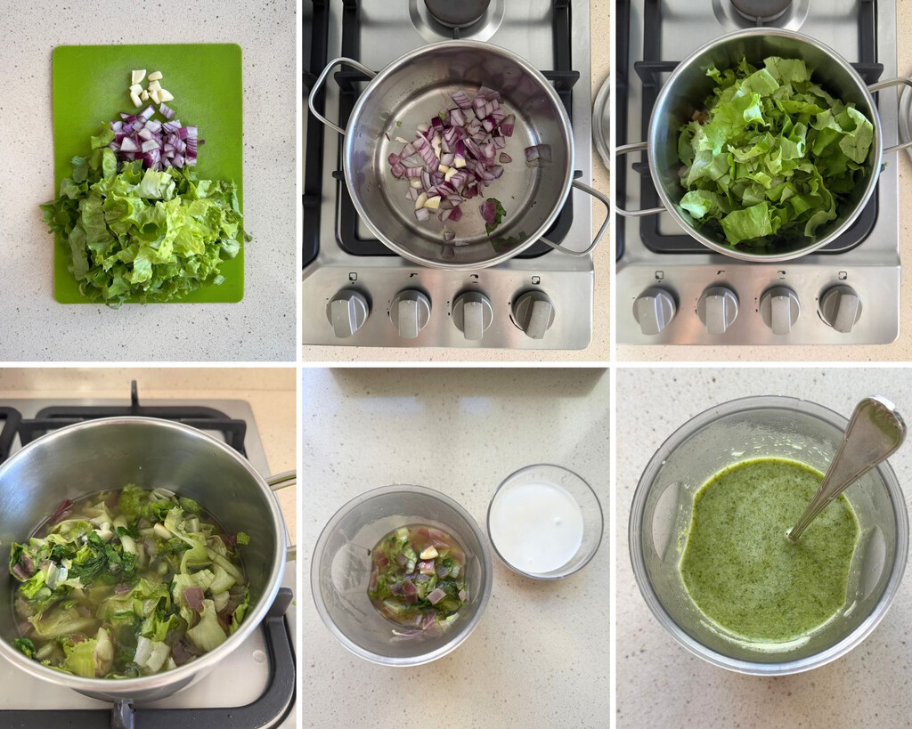 Crema de lechuga, una receta fácil y rápida, ideal para una cena saludable