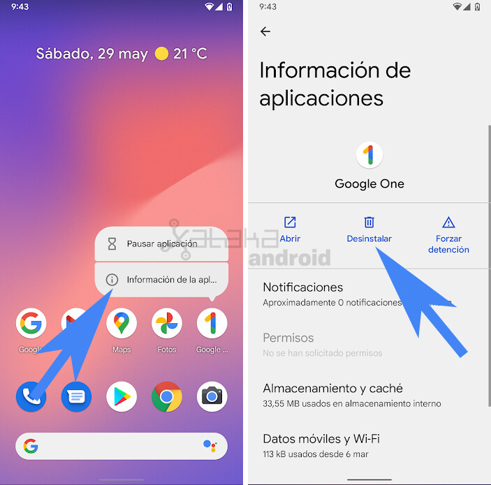 Siete maneras de desinstalar aplicaciones en Android