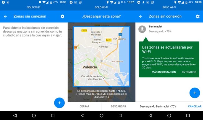 Google Maps estrena el modo 'sólo WiFi' y ya permite descargar mapas en ...
