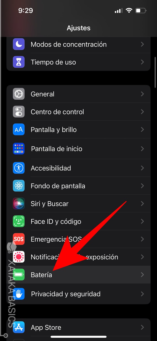 Cómo activar el porcentaje de batería en la barra de estado en iOS 16