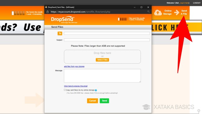 DropSend, qué es y cómo lo puedes usar para compartir archivos grandes
