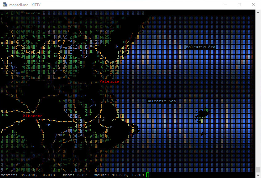 MapSCII: un mapa interactivo de todo el mundo en tu terminal de Windows ...