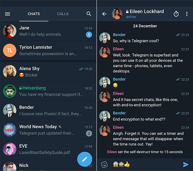 Todas las versiones de Telegram que existen hoy en día