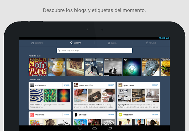 Tumblr 3.5 para Android permite compartir sets de fotos, añade la vista ...
