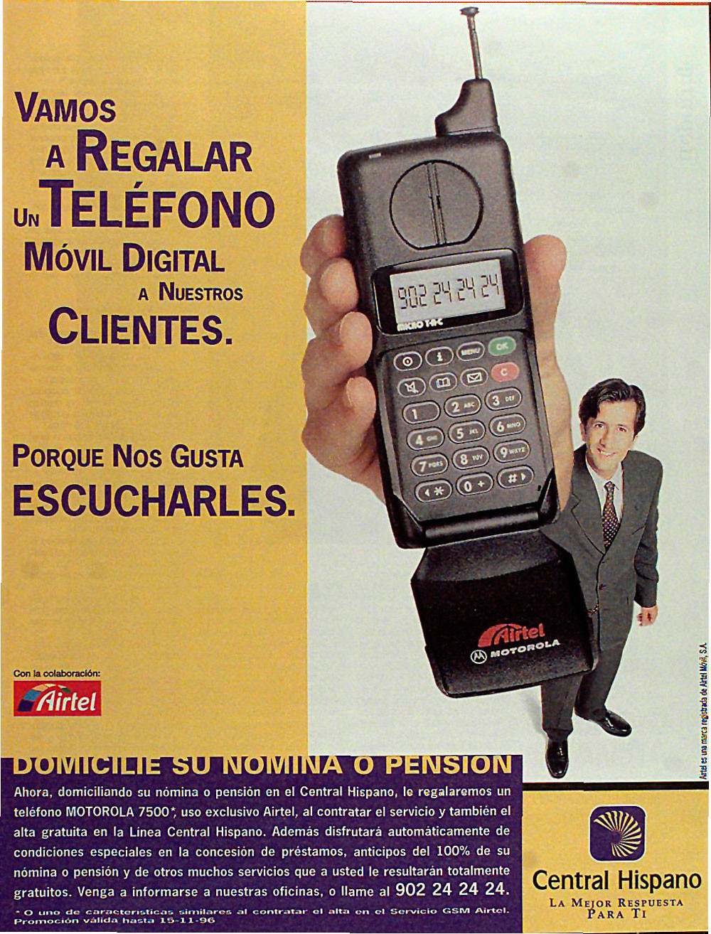 La prehistoria de la telefonía móvil en diez anuncios de los 90