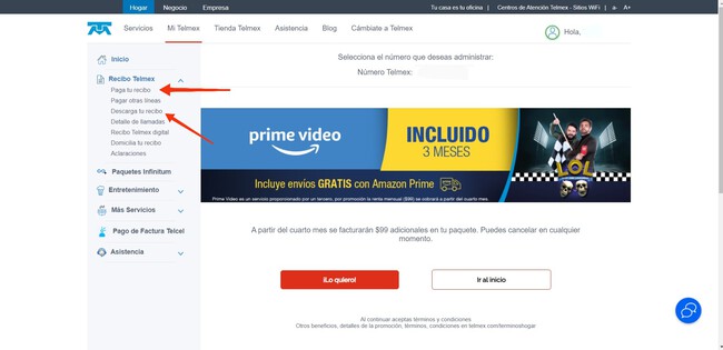 Cómo descargar y pagar mi recibo de Telmex en línea en México