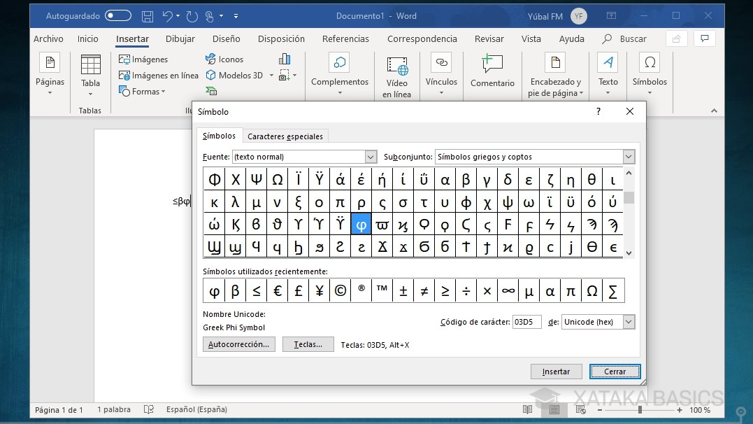 Como Insertar Simbolos Y Ecuaciones En Word Youtube