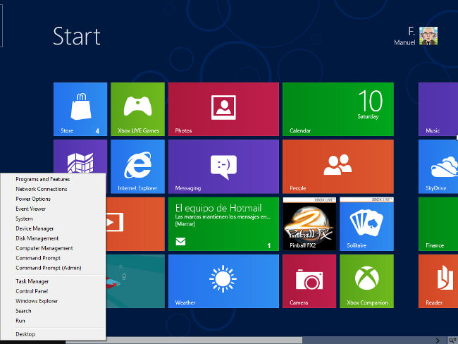 El botón "Inicio" de Windows 8, lo que está oculto y cómo se puede ...