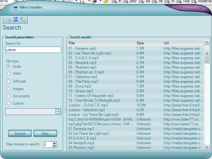Busca archivos a través de internet con Files Crawler