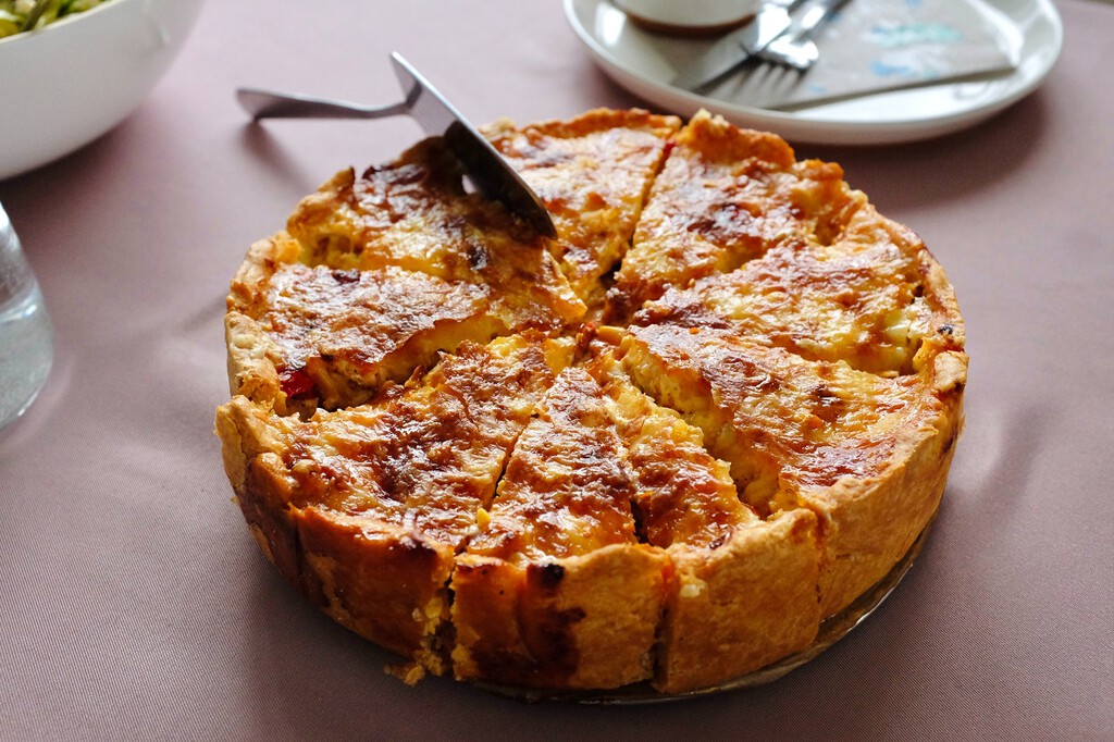 Receta de quiche o pastel de cebolla bajo en carbohidratos perfecta ...