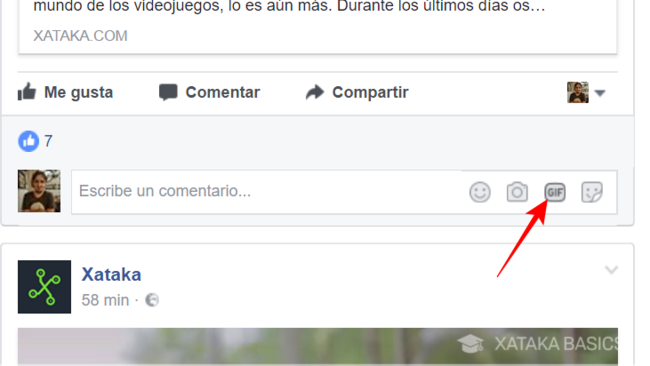 Cómo comentar en Facebook utilizando GIFs
