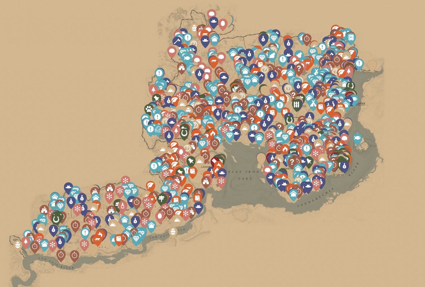 Mapa interactivo de Red Dead Redemption 2, ubicación de todos los ...