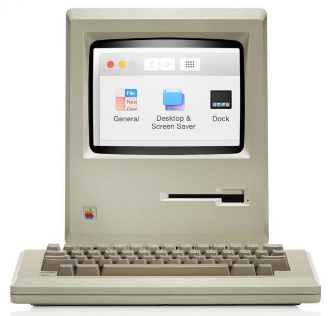 Imagen de la semana: así se vería un OS X Retina en el Macintosh original