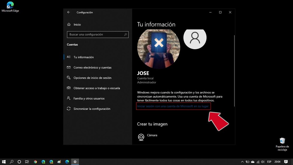 Cómo pasar de una cuenta de Microsoft a una cuenta local (y viceversa ...