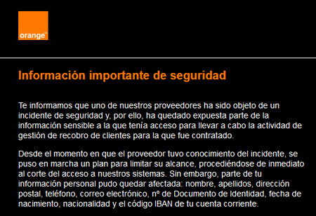 Orange confirma un acceso no autorizado a datos personales y de ...