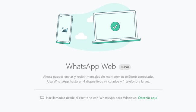 WhatsApp ya se puede usar desde ordenador sin tener el teléfono ...
