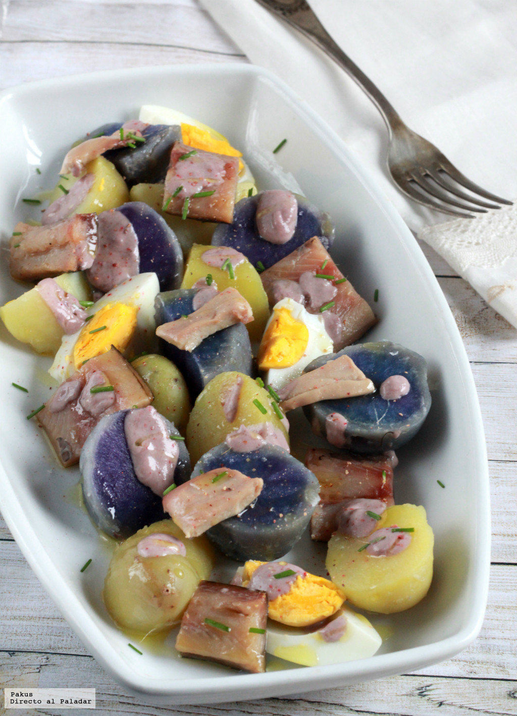 Ensalada noruega de arenque y patatas