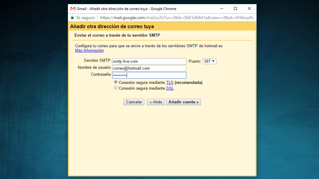 Cómo sincronizar y enviar correos desde otras cuentas a través de Gmail