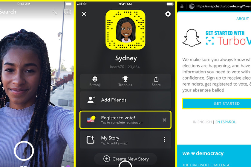 Snapchat asegura que aún es relevante en jóvenes: hizo que 418.000 se registraran para votar en EEUU