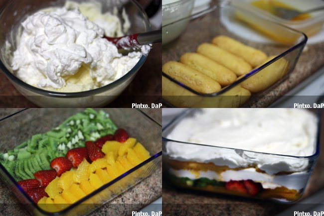 Receta de tiramisú de frutas