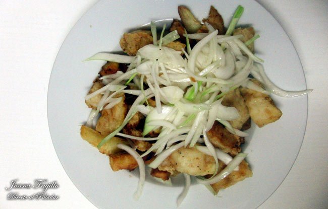 Jalea de pescado. Receta peruana