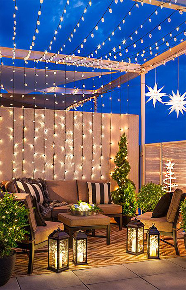 17 ideas para decorar tu balcón o terraza en esta Navidad
