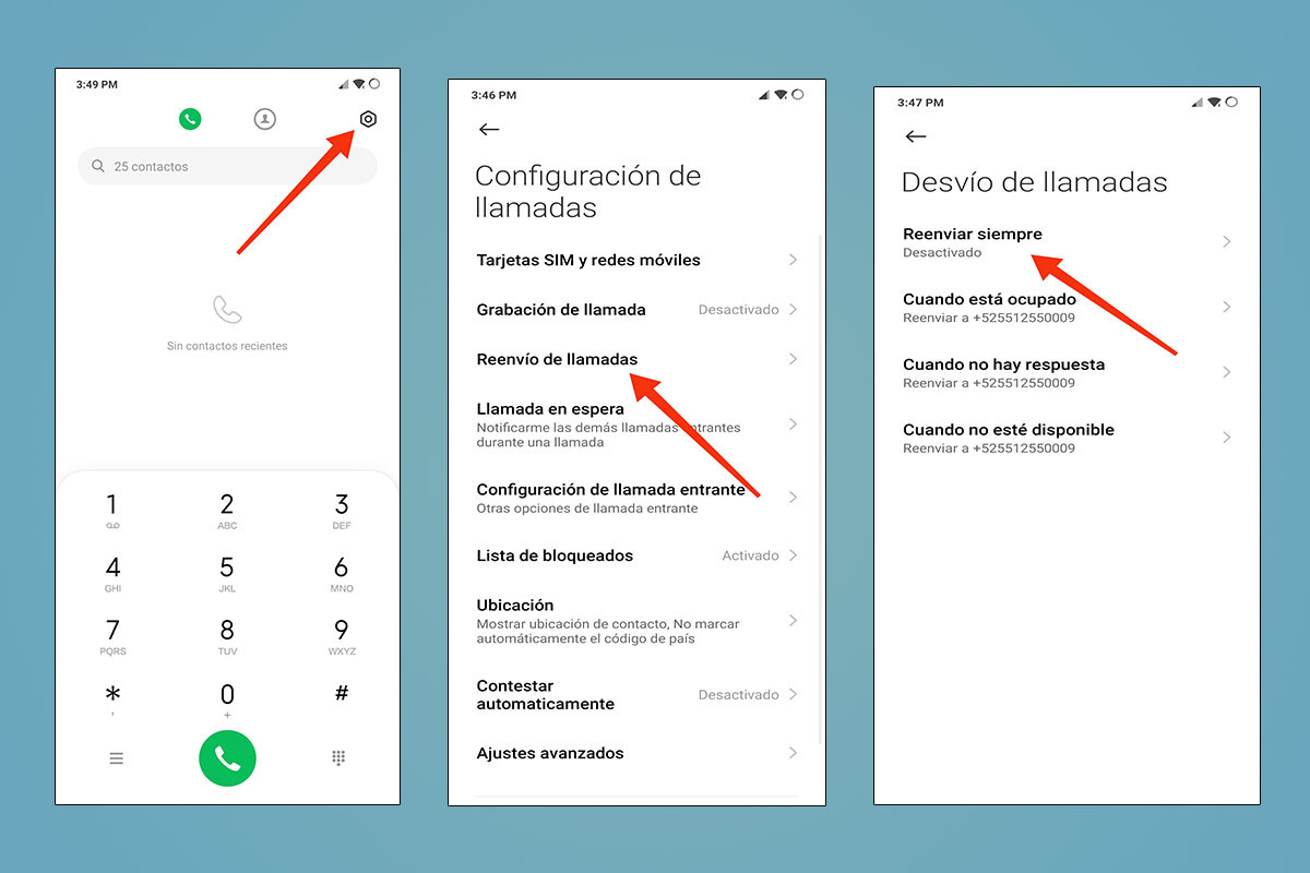 Cómo activar o desactivar el desvío de llamadas desde los ajustes de ...