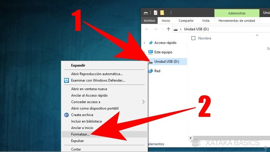 Cómo formatear un USB o pendrive y qué tipo de sistema de archivos elegir