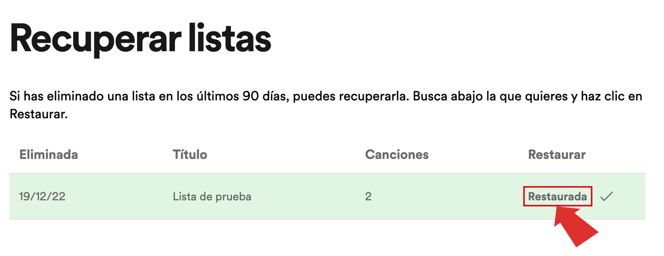 Que no cunda el pánico. Recuperar una lista de Spotify borrada es ...
