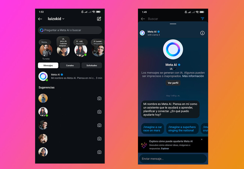 Cómo activar y dónde está el botón de Meta AI en la aplicación de Instagram