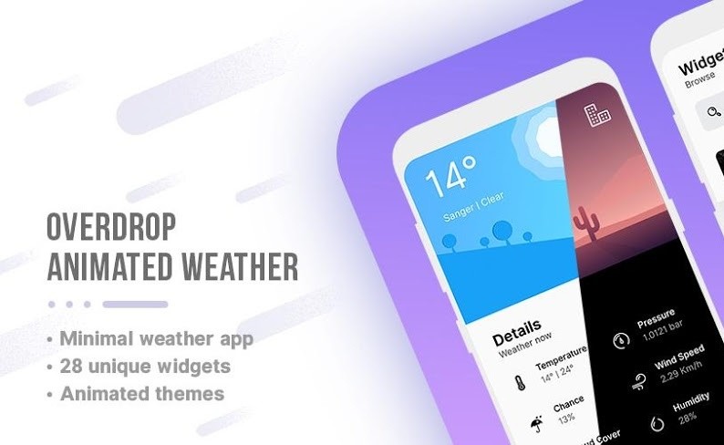 Overdrop para Android, una aplicación del tiempo inspirada en Xiaomi ...
