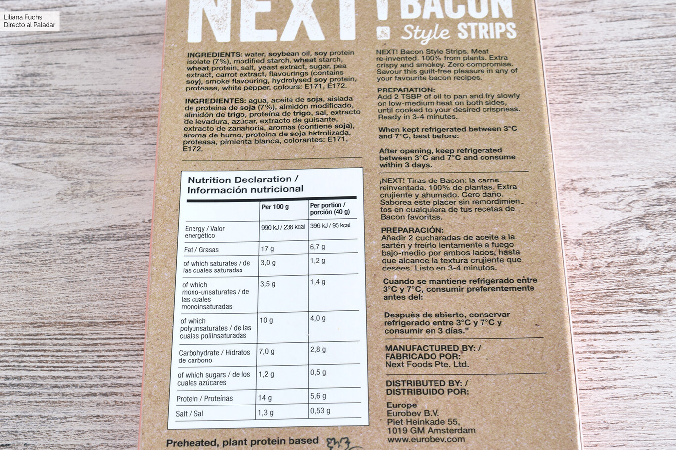 Probamos el bacon vegano de Next Foods, que presume de ser el más crujiente