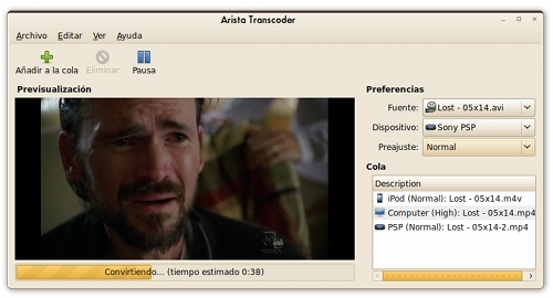 Arista Transcoder: conversor de videos integrado en GNOME