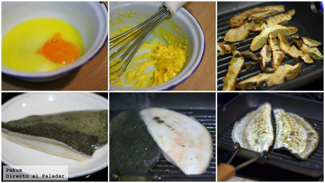 Rodaballo a la plancha con salsa holandesa y boletus