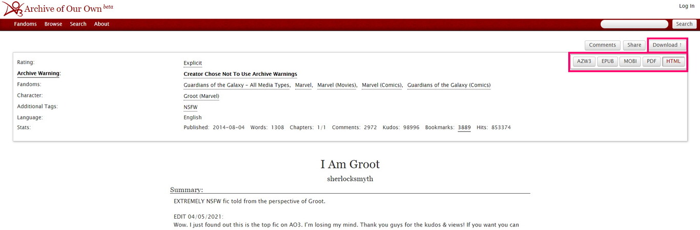 Las seis mejores herramientas para descargar fanfictions en formato e-book