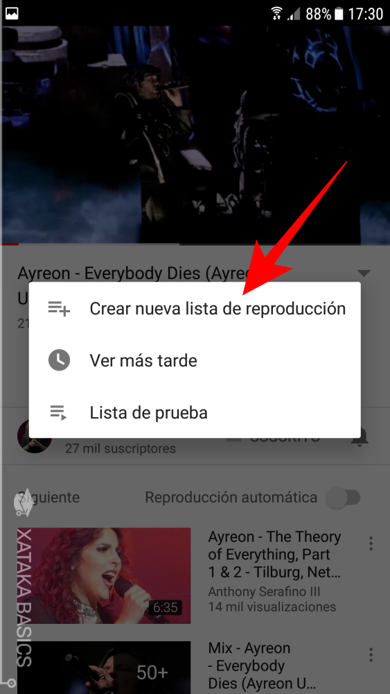 Cómo crear una lista de reproducción en YouTube