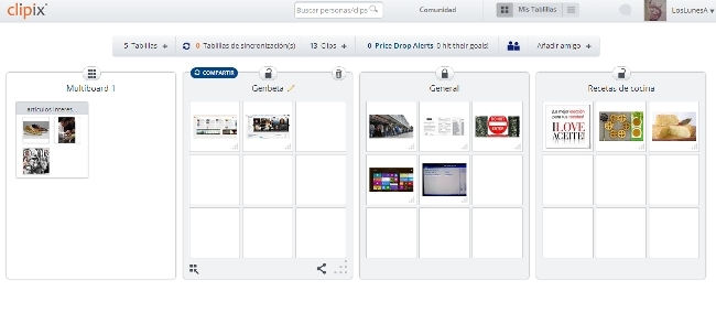 Clipix, un tablero de noticias al estilo Pinterest para compartir con tus contactos