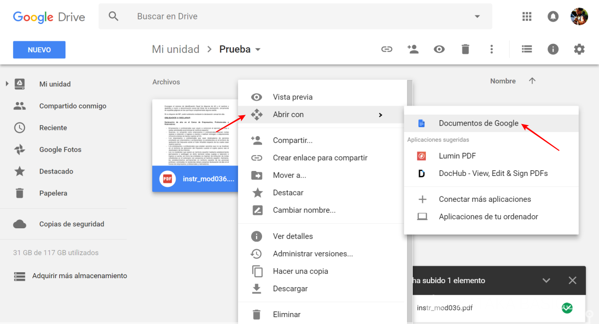 PDF a texto: Cómo convertir un PDF a Word u ODT online y sin instalar nada