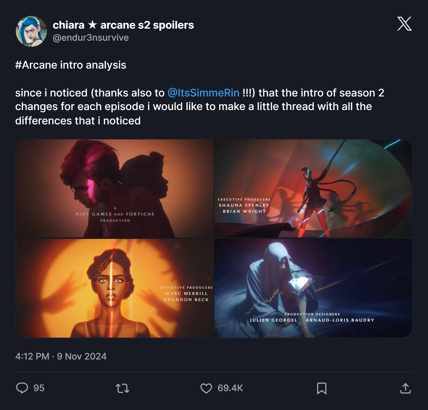 Si estás muy atento la intro de la temporada 2 de Arcane, verás que ...